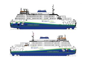 Name of Wightlink's flagship hybrid ferry revealed