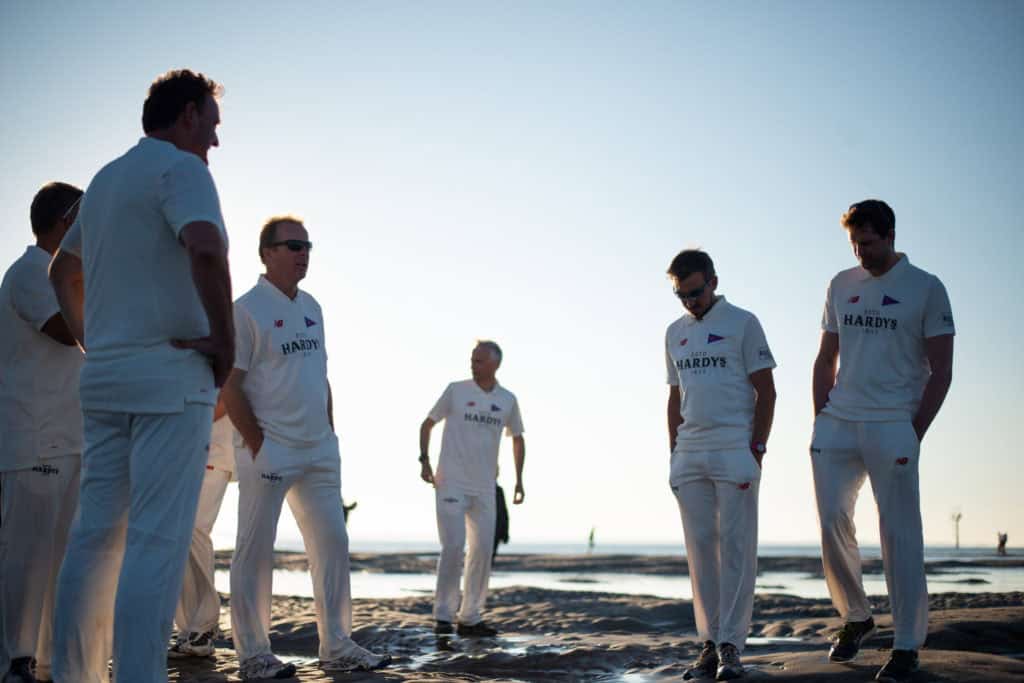 WATCH: Bramble Bank hosts annual cricket match in middle of Solent