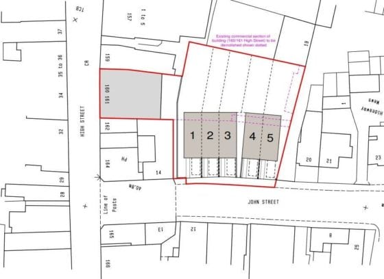 Redevelopment of M&Co site on Ryde High Street includes five new houses