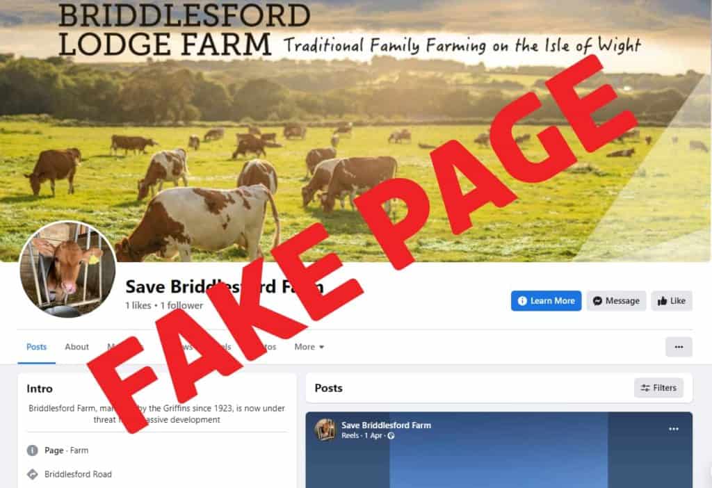 Briddlesford Farm debunks fake 'Save Briddlesford Farm' anti-solar park ...