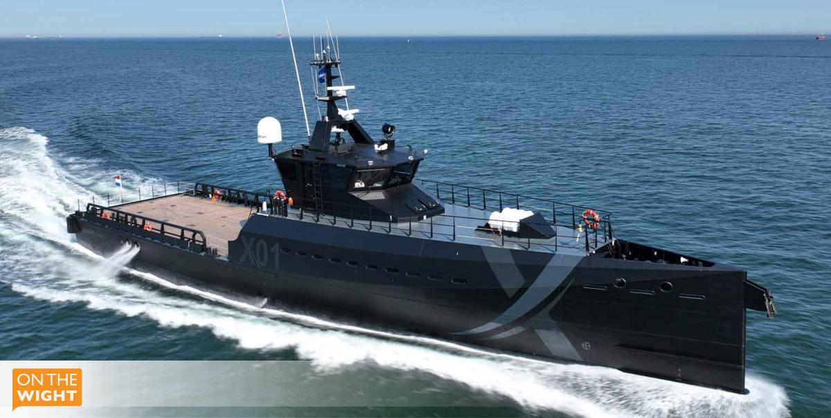 NavyX experimental vessel, XV Patrick Blackett, spotted off the Isle of ...